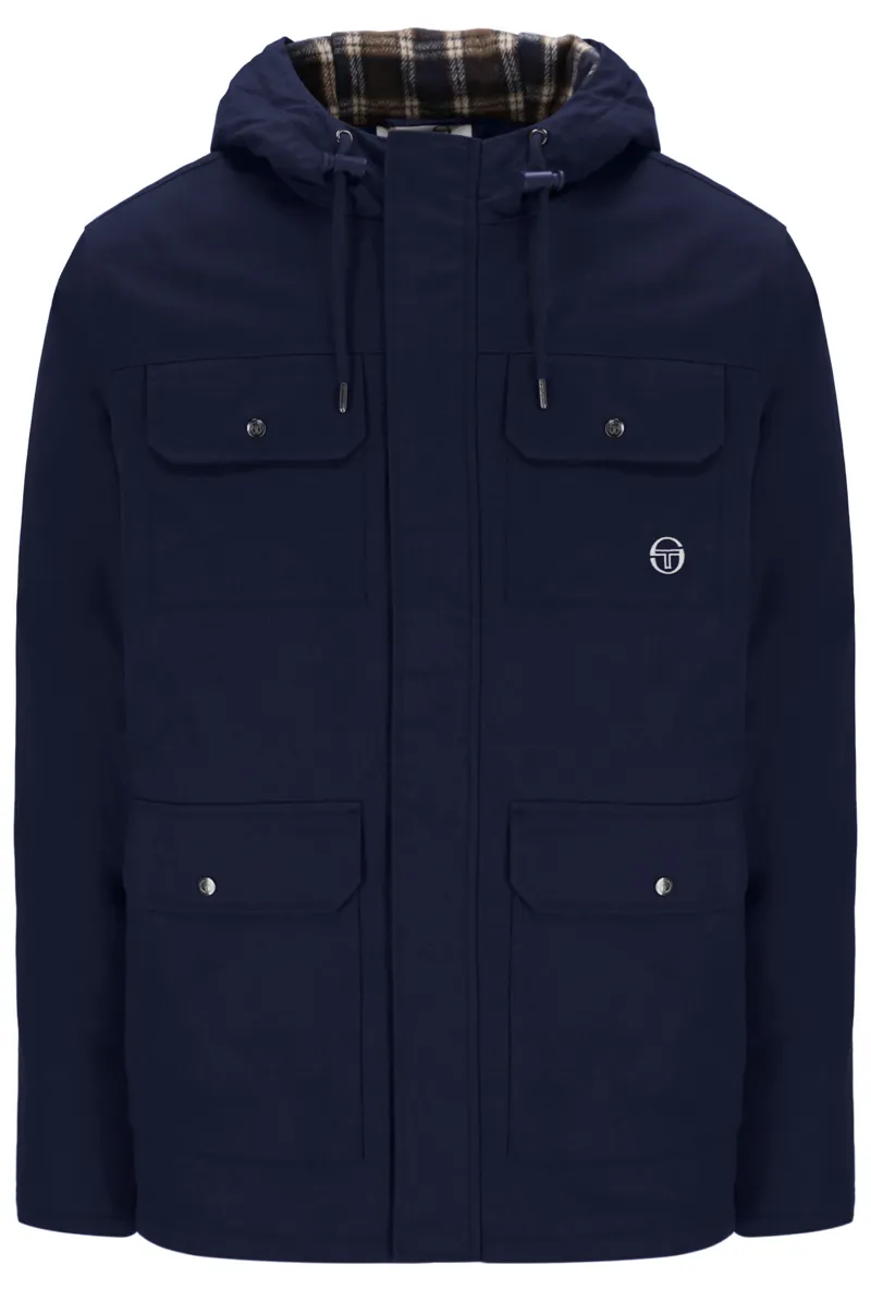 Sergio Tacchini STM21505 Weaver Hooded Field Jacket Maritime Blue